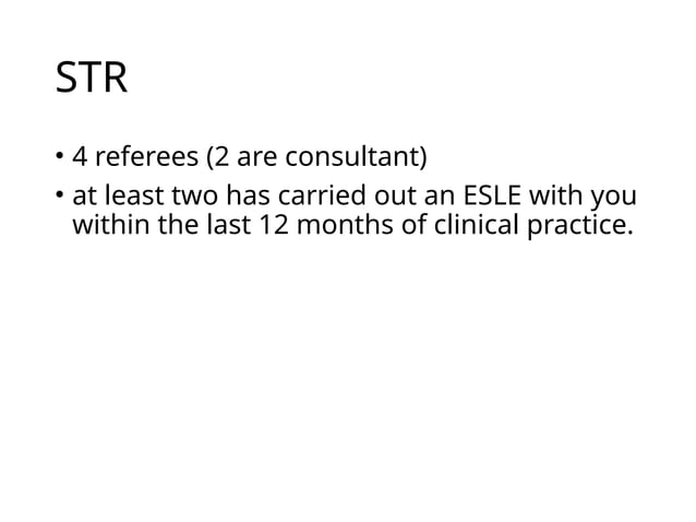 Emergency Medicine CESR Portfolio Updates | PPTX