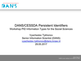 CESSDA Persistent Identifiers | PPT