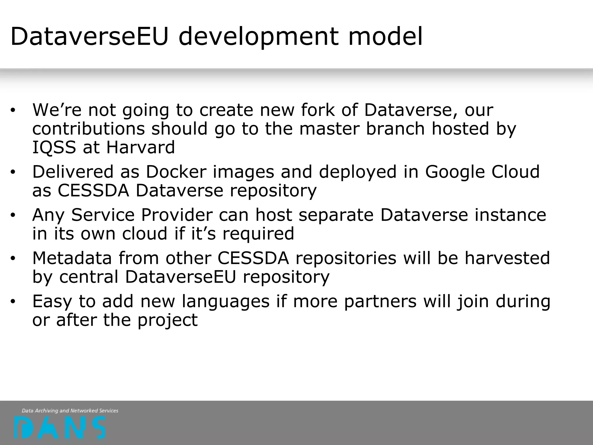 Persistent identifiers in DataverseEU project | PPTX