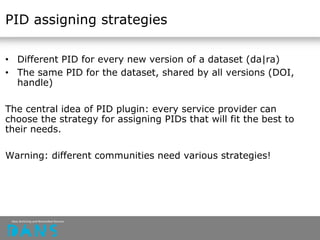 Persistent identifiers in DataverseEU project | PPTX | Databases ...