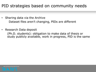 Persistent identifiers in DataverseEU project | PPTX | Databases ...