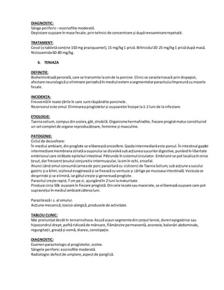 Parazitologie: Helmintiaze - Cestodoze | DOCX