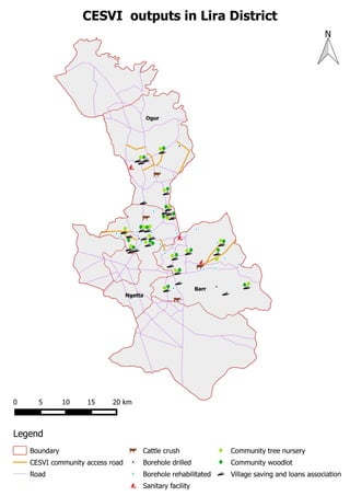 Cesvi uganda outputs maps by marco pizzolato | PDF