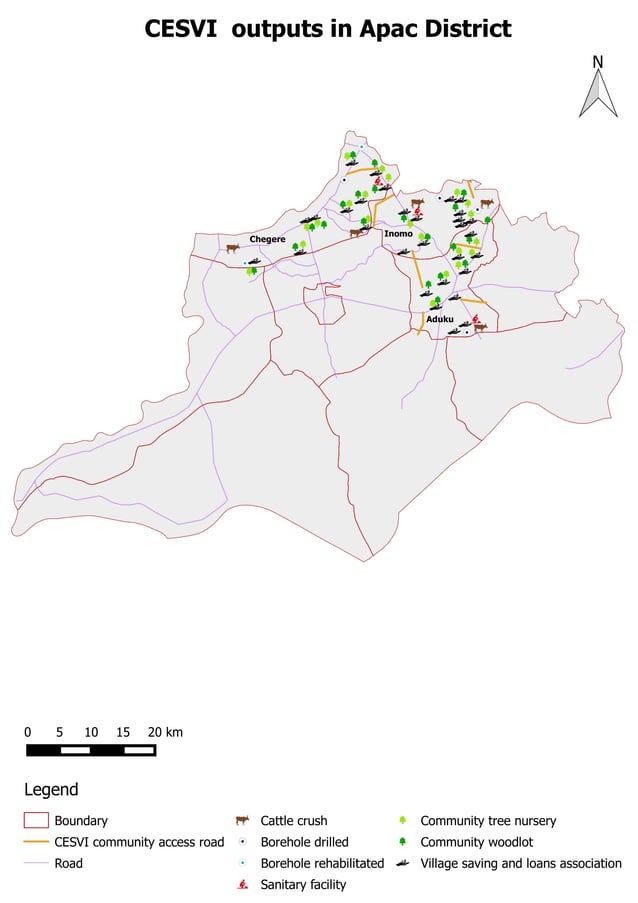 Cesvi uganda outputs maps by marco pizzolato | PDF