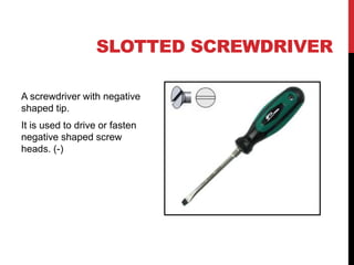 ELECTRONICS-GRADE 7-WEEK 1-USE OF HAND TOOLS | PPTX