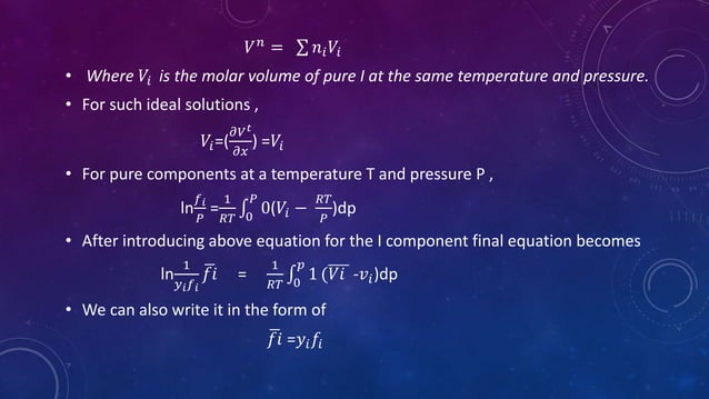 Lewis-Randall Rule ,Excess property,Excess Gibbs Energy &Activity ...