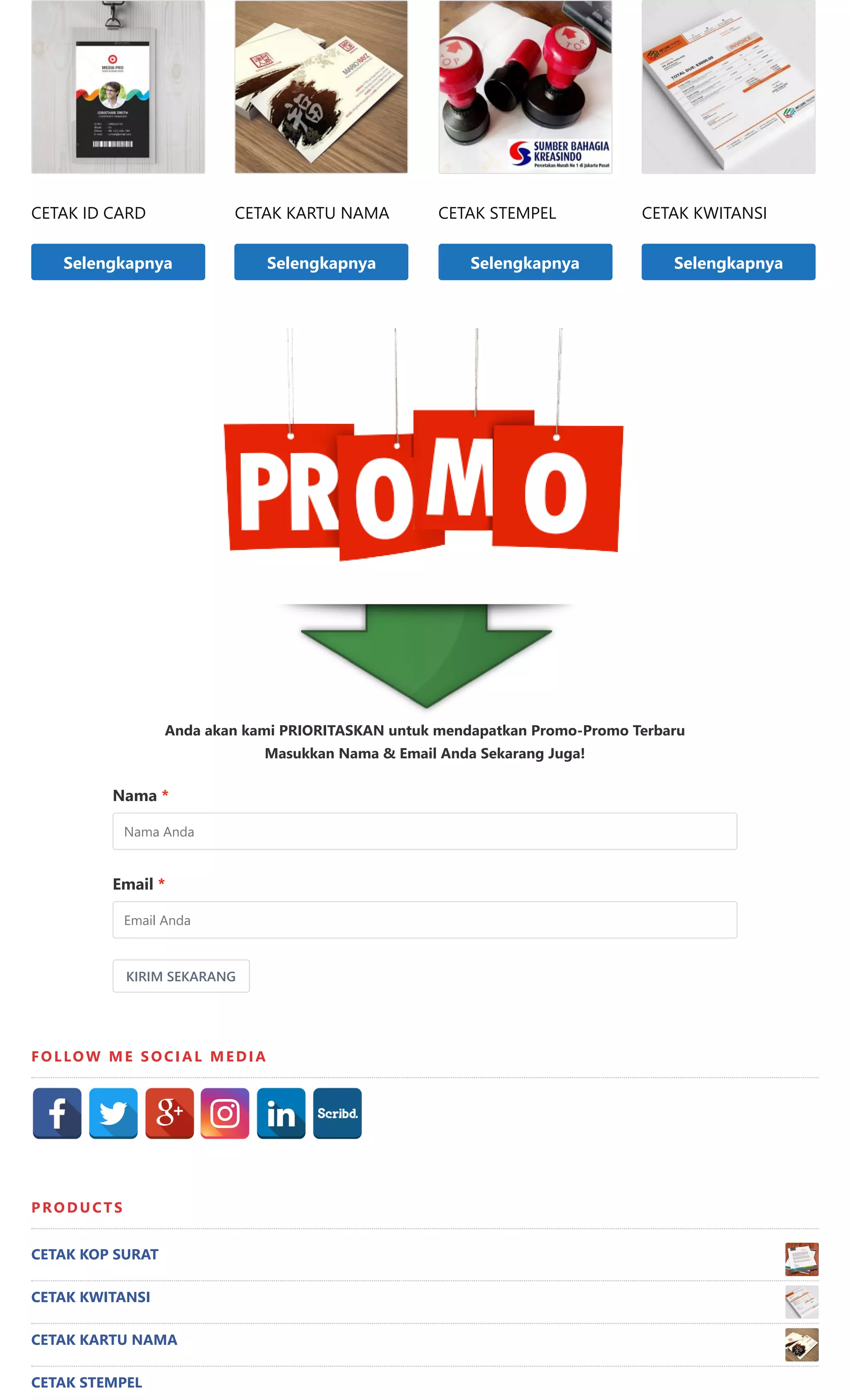 Daftar Harga Cetak Amplop | PDF