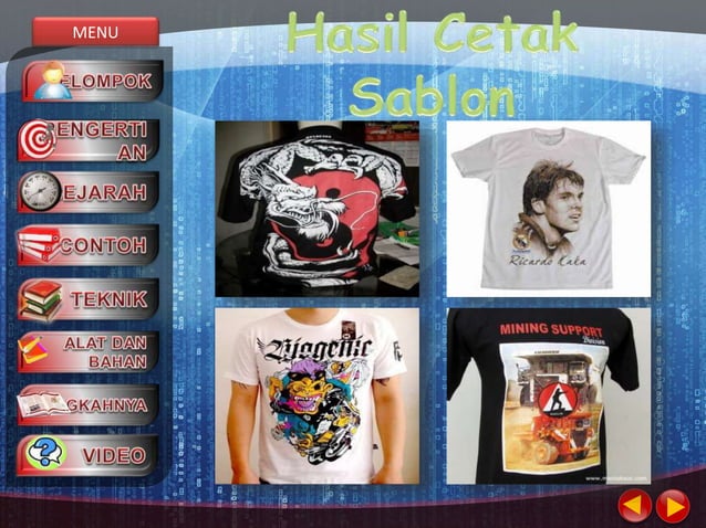 karya tekstil Cetak sablon | PPTX