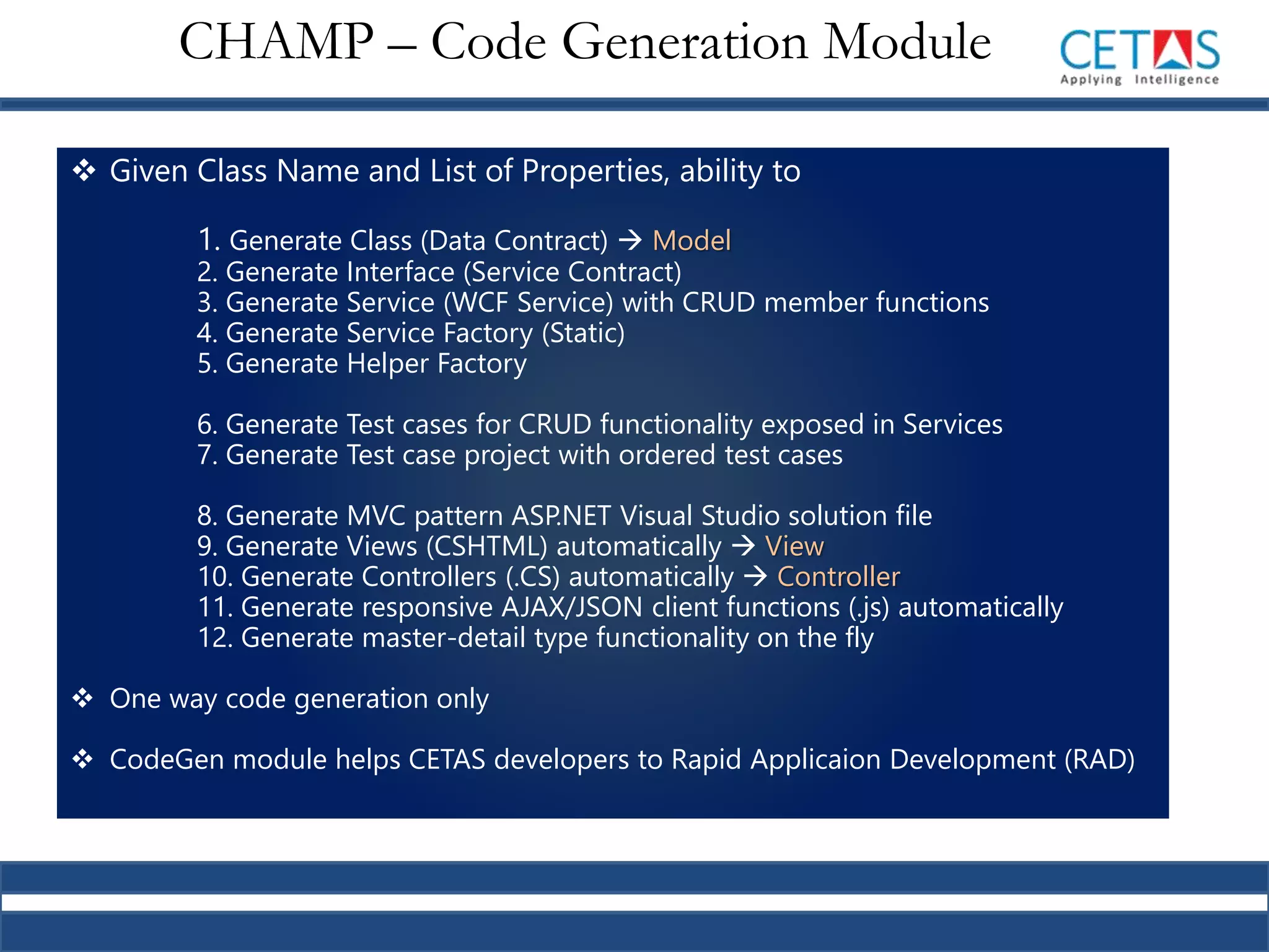 Cetas - Application Development Services | PPTX