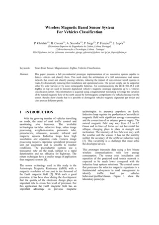 Cetc11 - Wireless Magnetic Based Sensor System For Vehicles ...