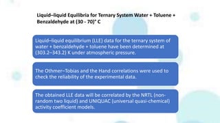 To Generate LLE data for Ternary system | PPT