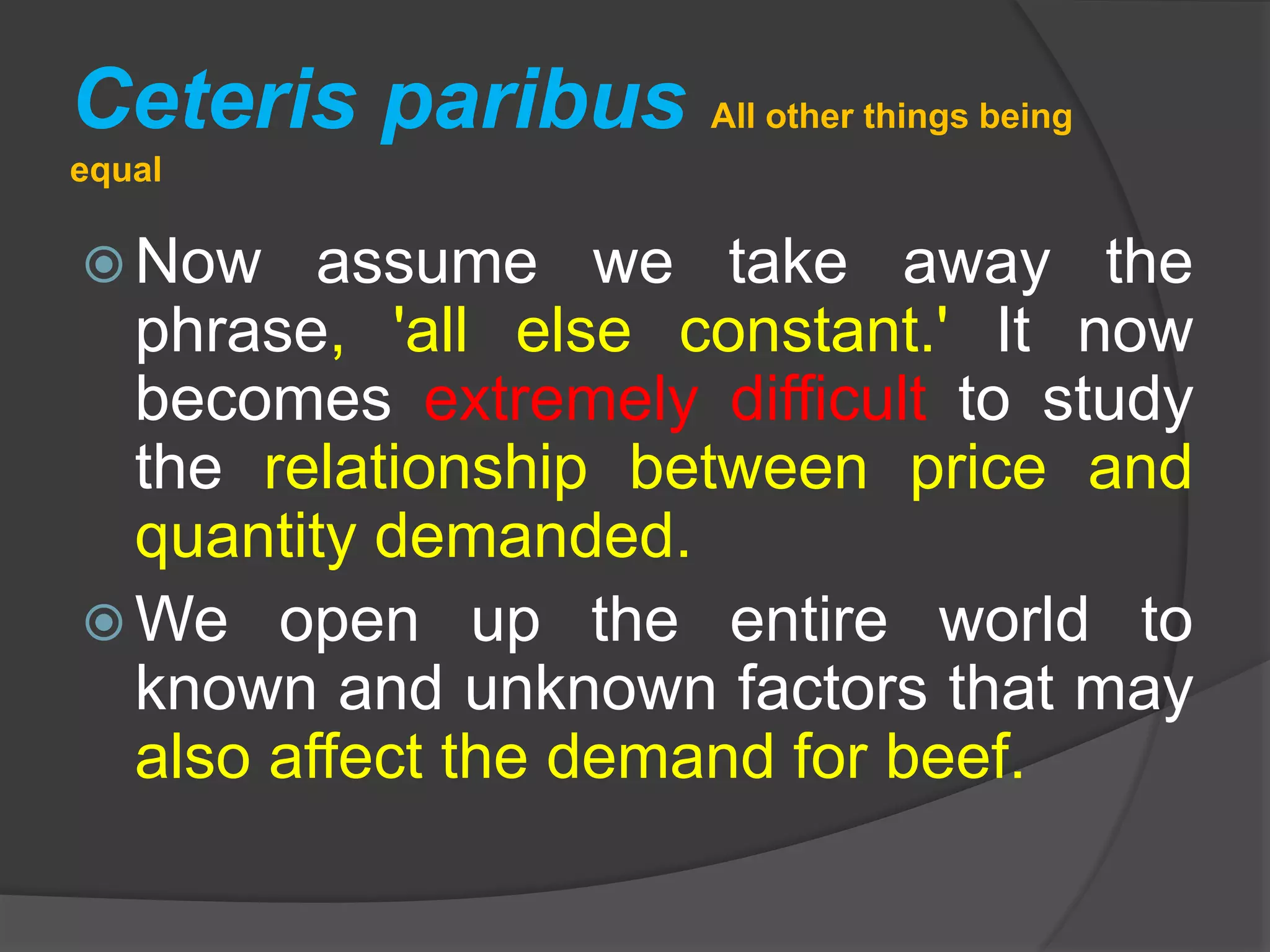 Ceteris paribus 1 | PPTX