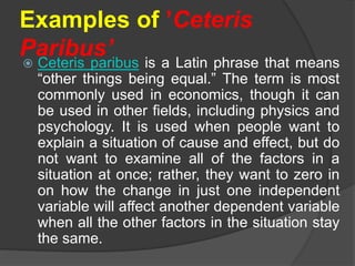 Ceteris paribus 1 | PPTX