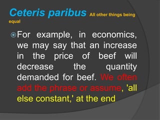Ceteris paribus 1 | PPTX