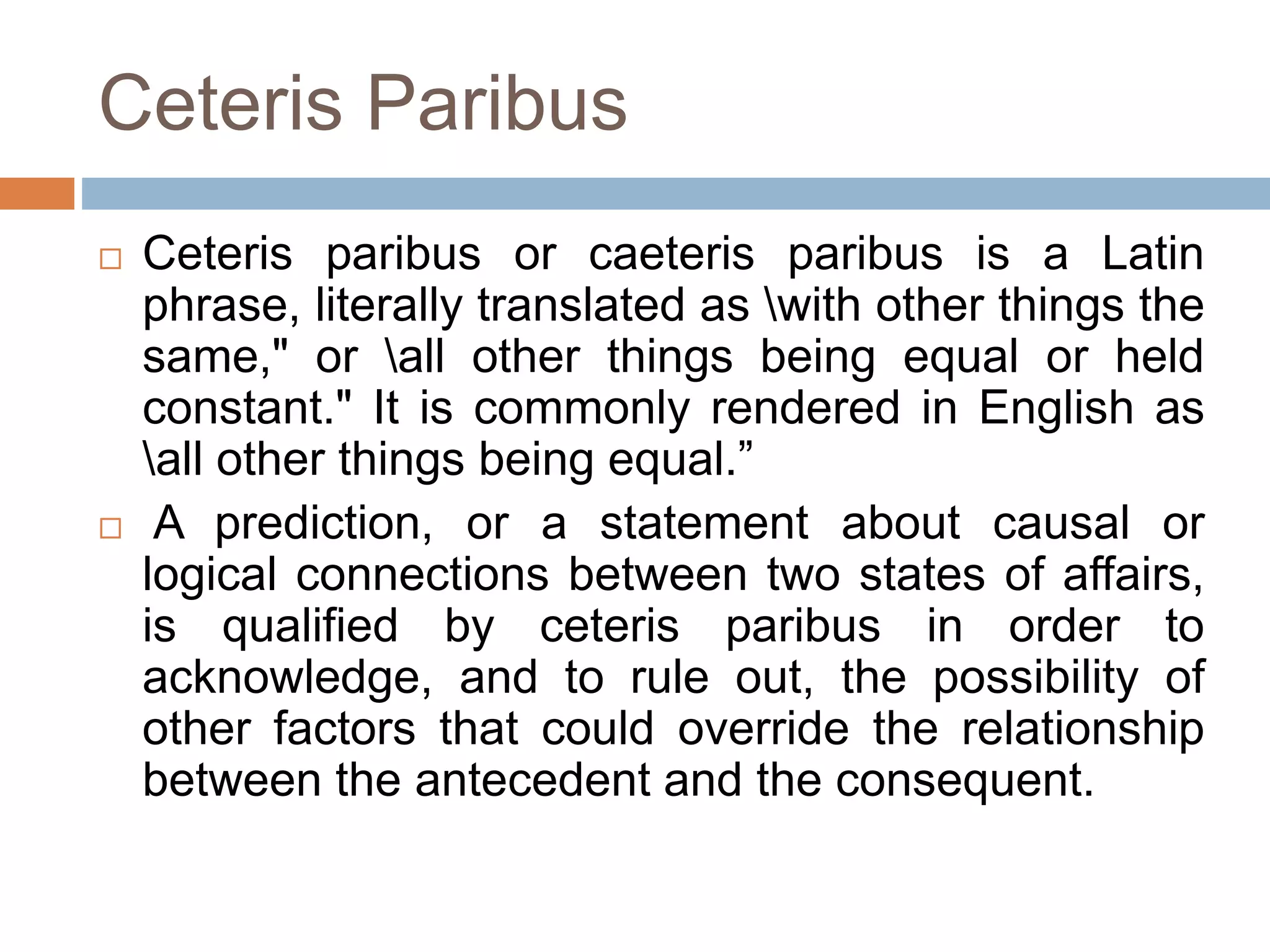 Ceteris paribus gp | PPTX