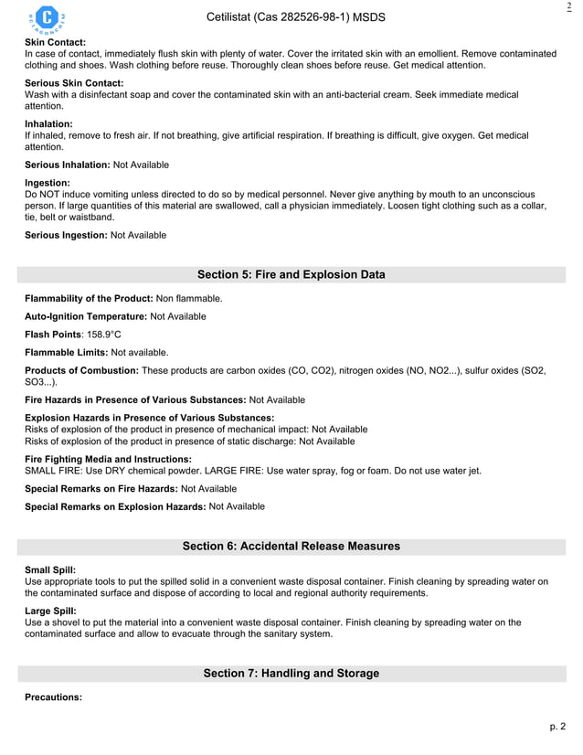 Cetilistat msds | PDF
