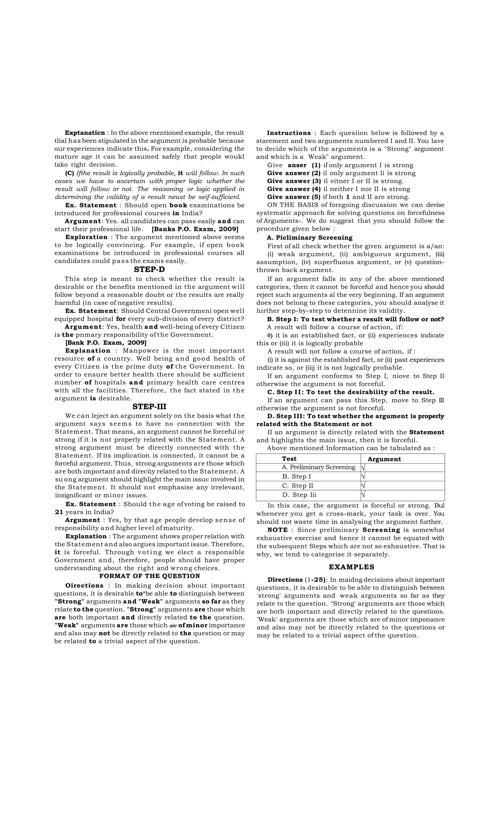 Cetking statement argument verbal reasoning cet mba mms pdf Maharashtra ...
