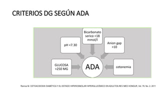 Cetoacidosis diabetica y estado hiperosmolar pazos angelica | PPTX