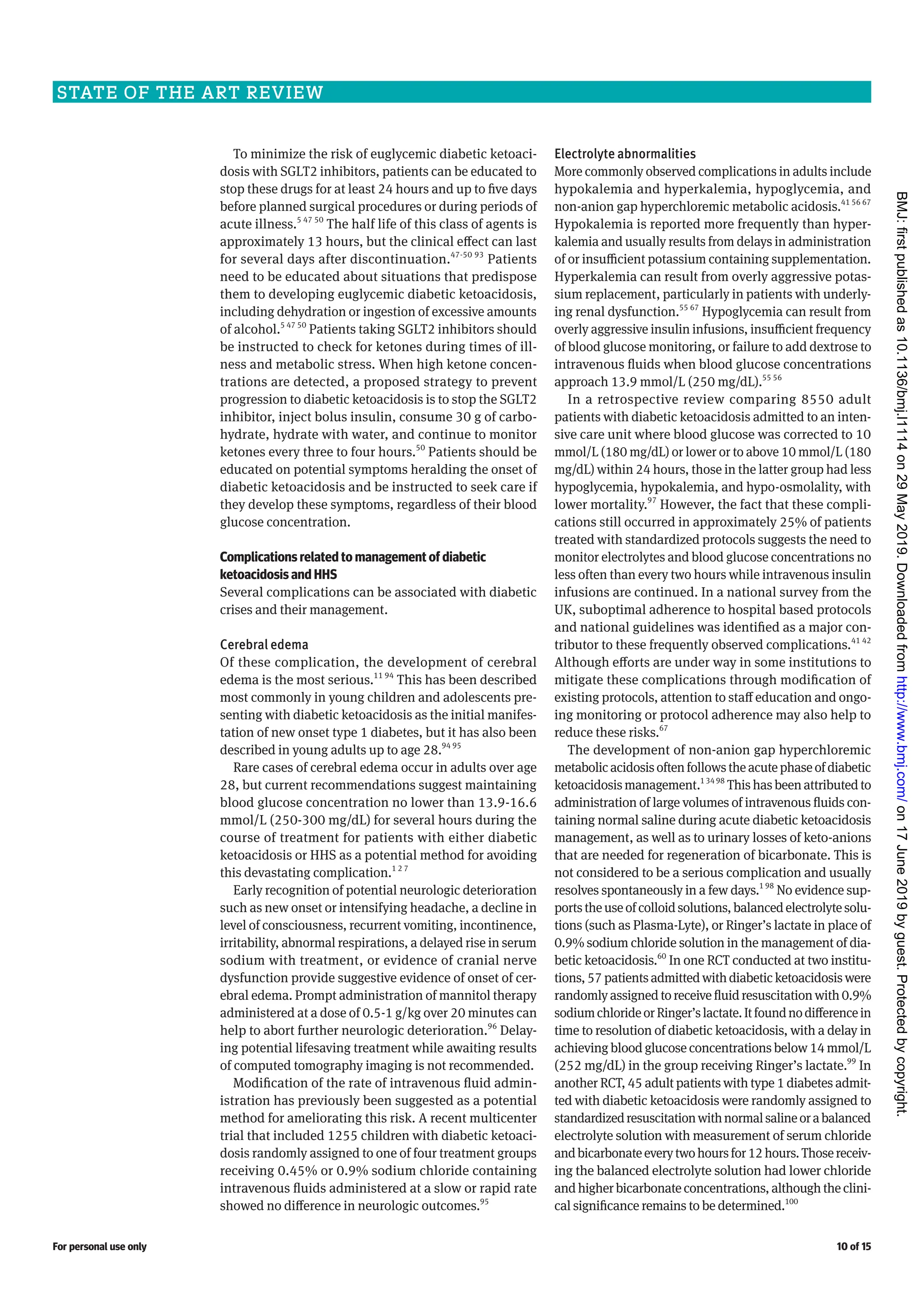 Cetoacidosis diabetica e hiperglucemia hiperosmolar | PDF