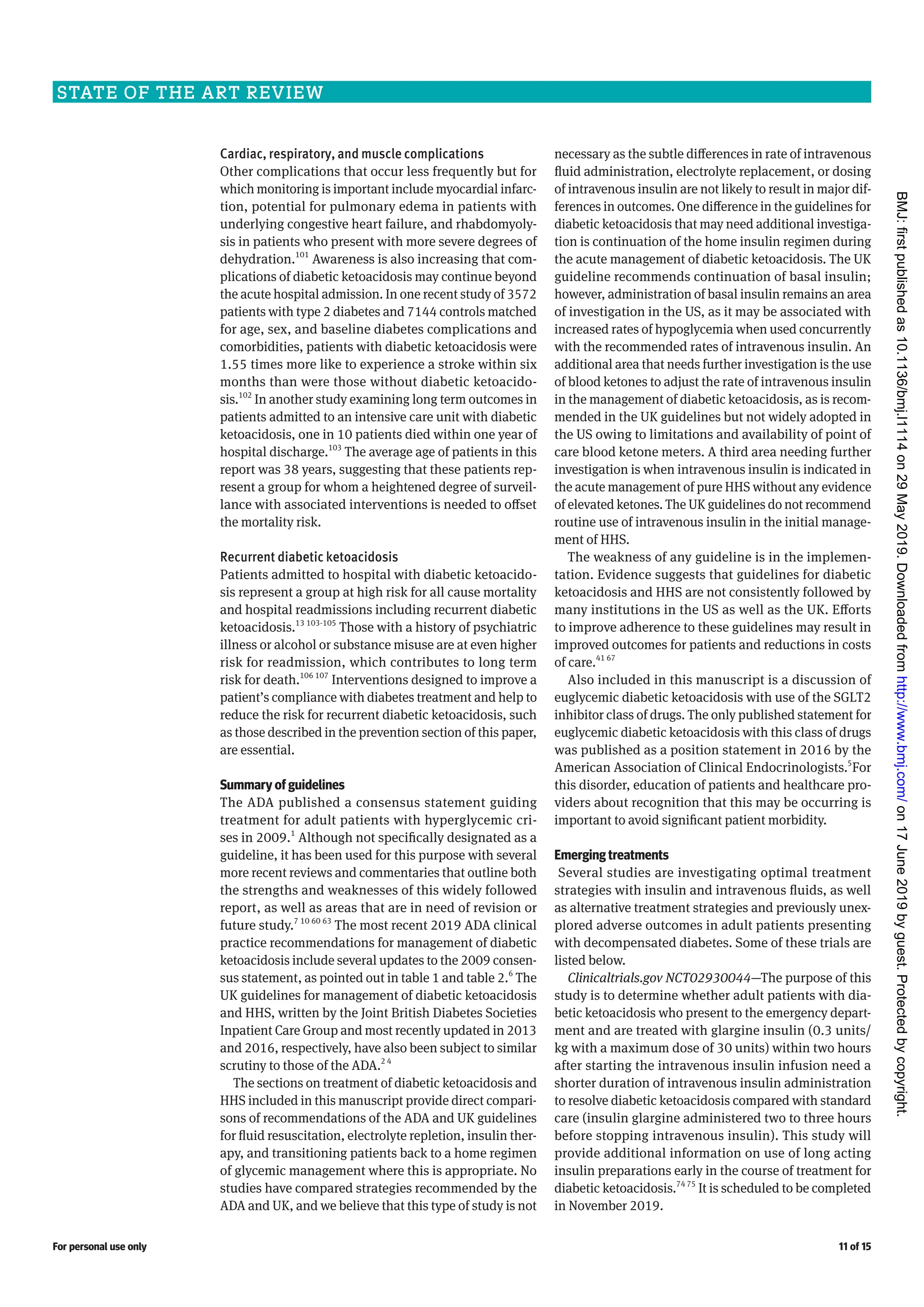 Cetoacidosis diabetica e hiperglucemia hiperosmolar | PDF