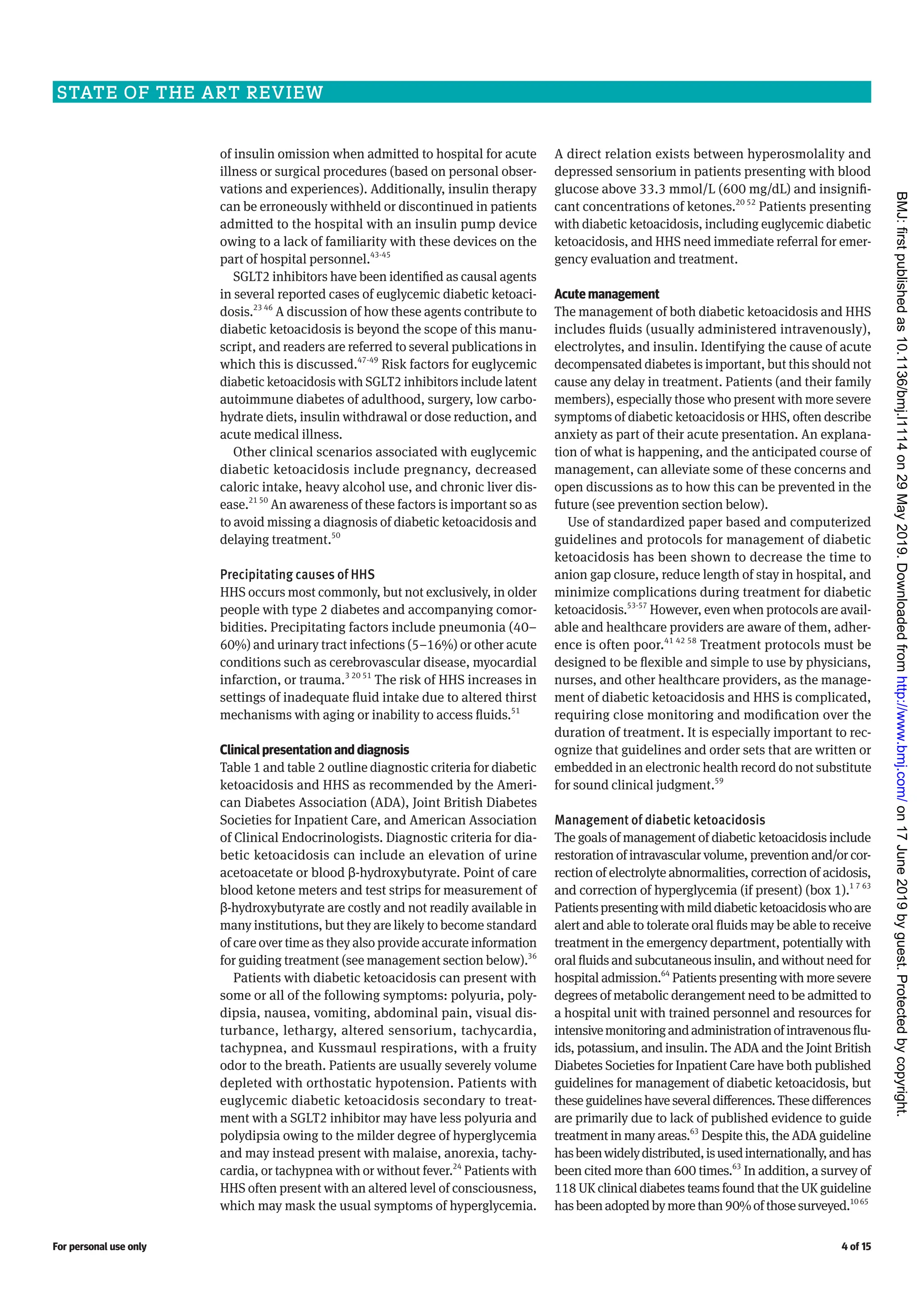Cetoacidosis diabetica e hiperglucemia hiperosmolar | PDF