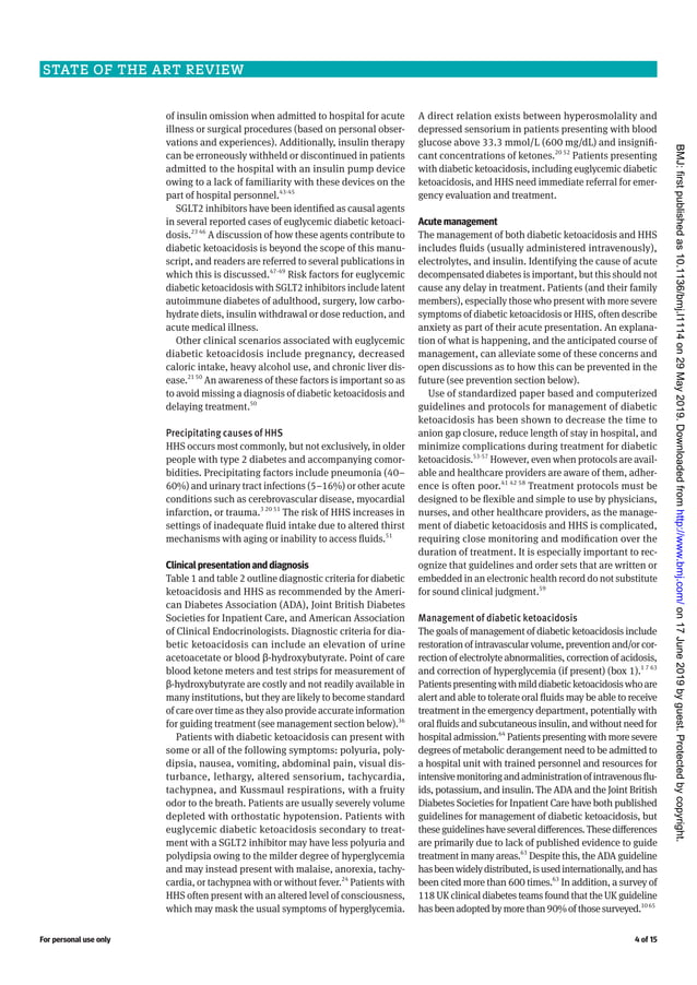 Cetoacidosis diabetica e hiperglucemia hiperosmolar | PDF
