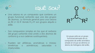 CETONAS: QUÍMICA INORGÁNICA PARA ING QUÍMICA | PPTX