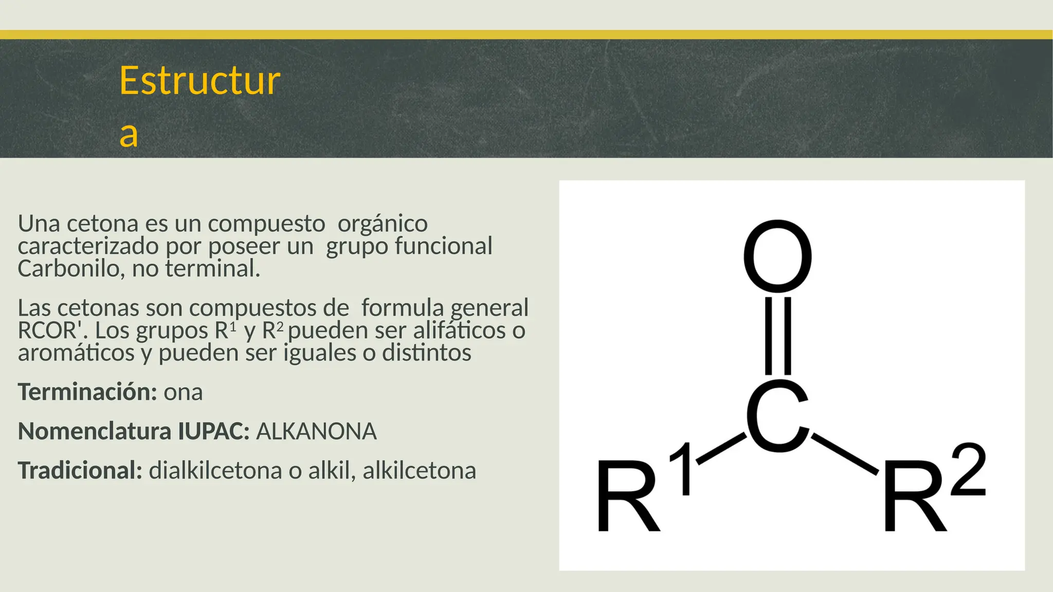 funcion cetonas y su importancia en la quimica organica | PPTX