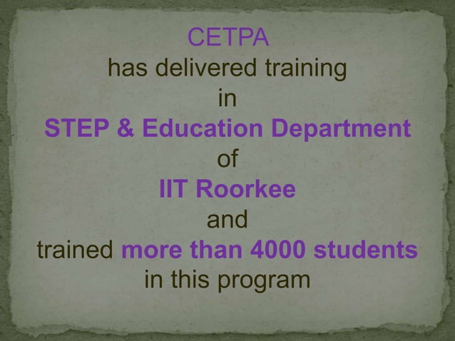 CETPA Introduction | PPT