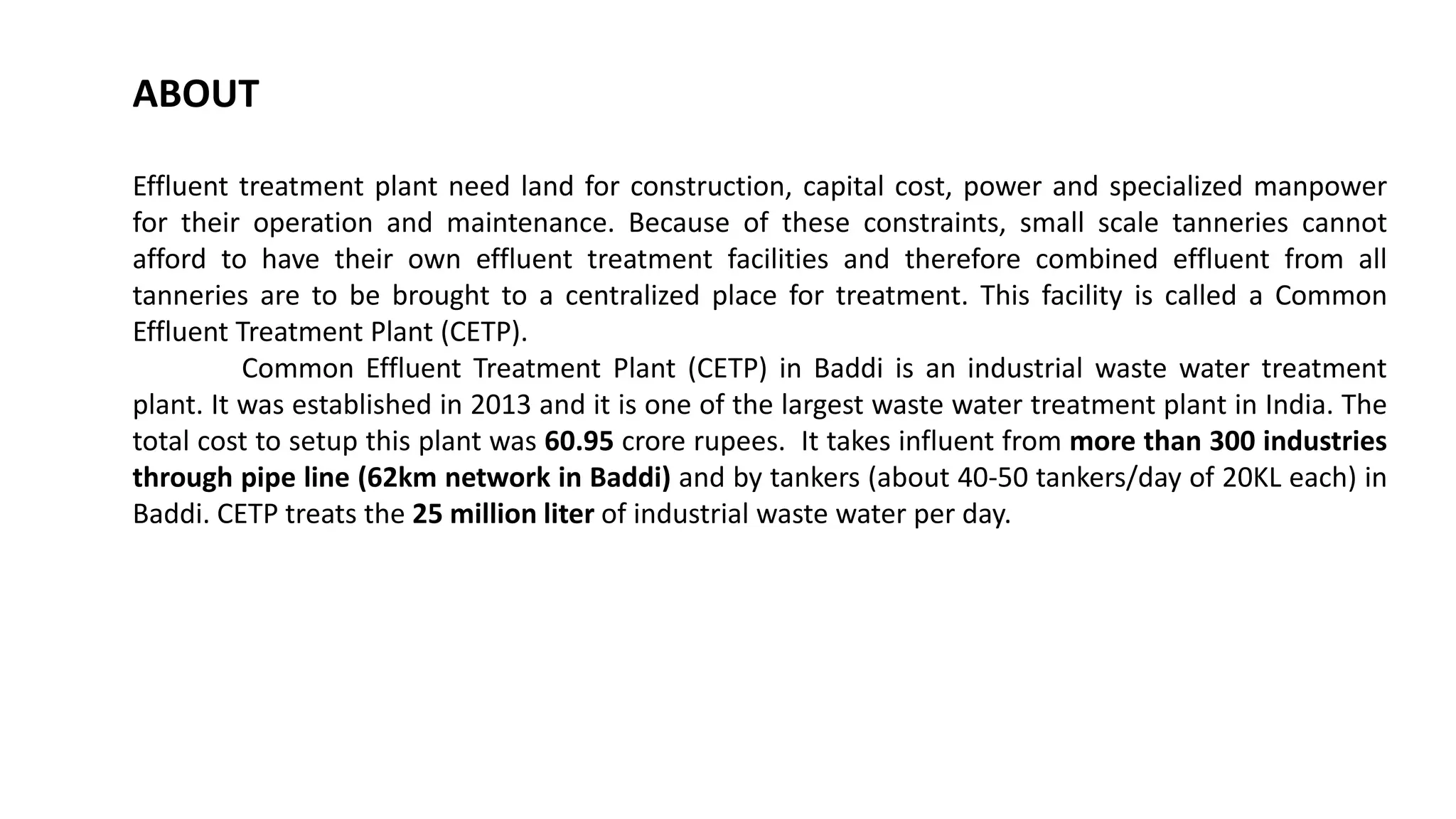 common effluent treatment plant | PPTX