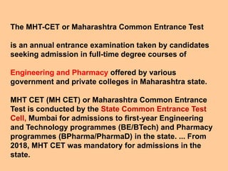 MHT CET preparation By Nilima Patil | PPT