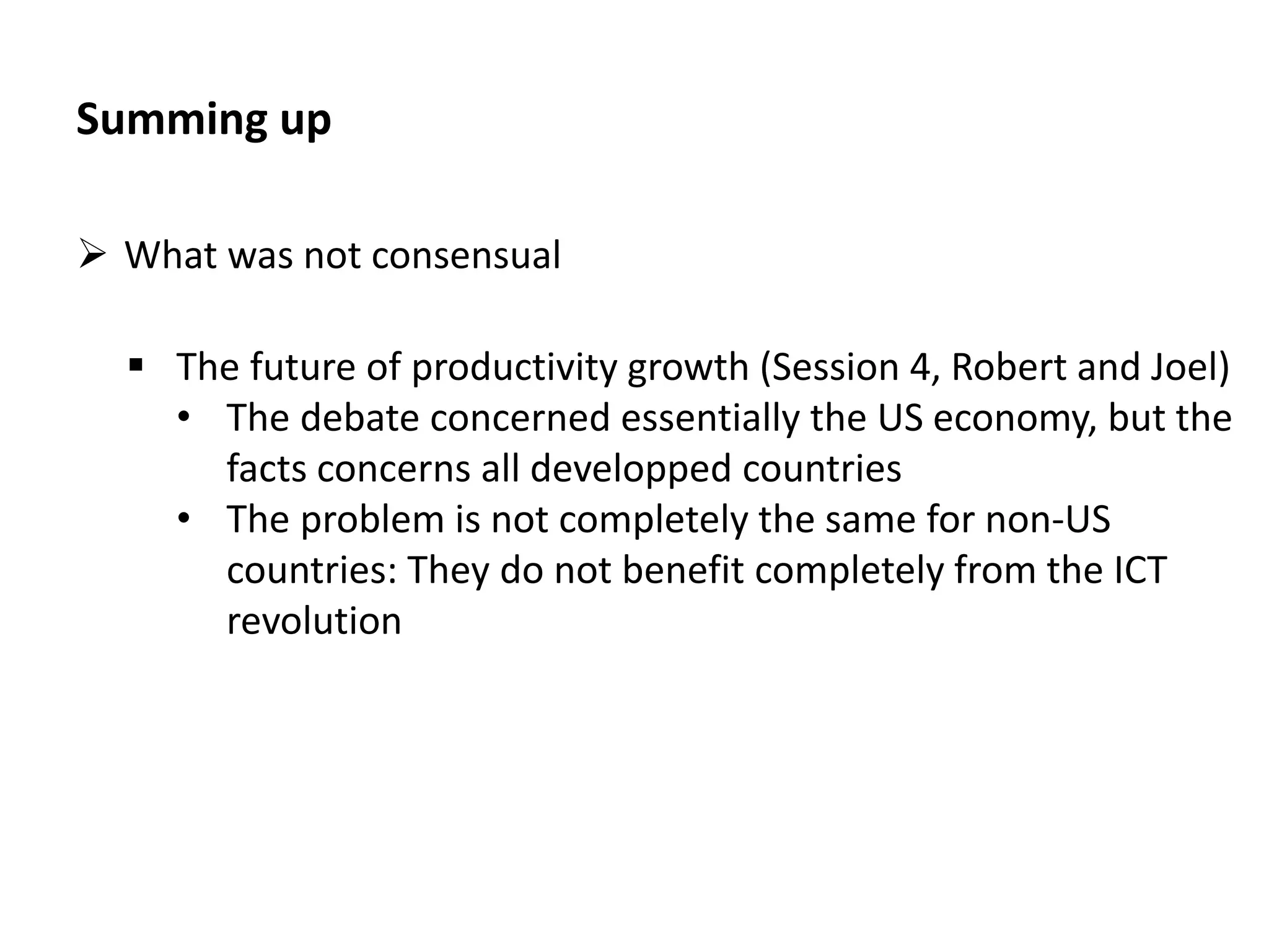 Closing remarks, Gilbert Cette | PPT