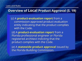 CEU_LAWS_RULES 2.ppt Florida modular buildings | PPT