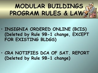 CEU_LAWS_RULES 2.ppt Florida modular buildings | PPT