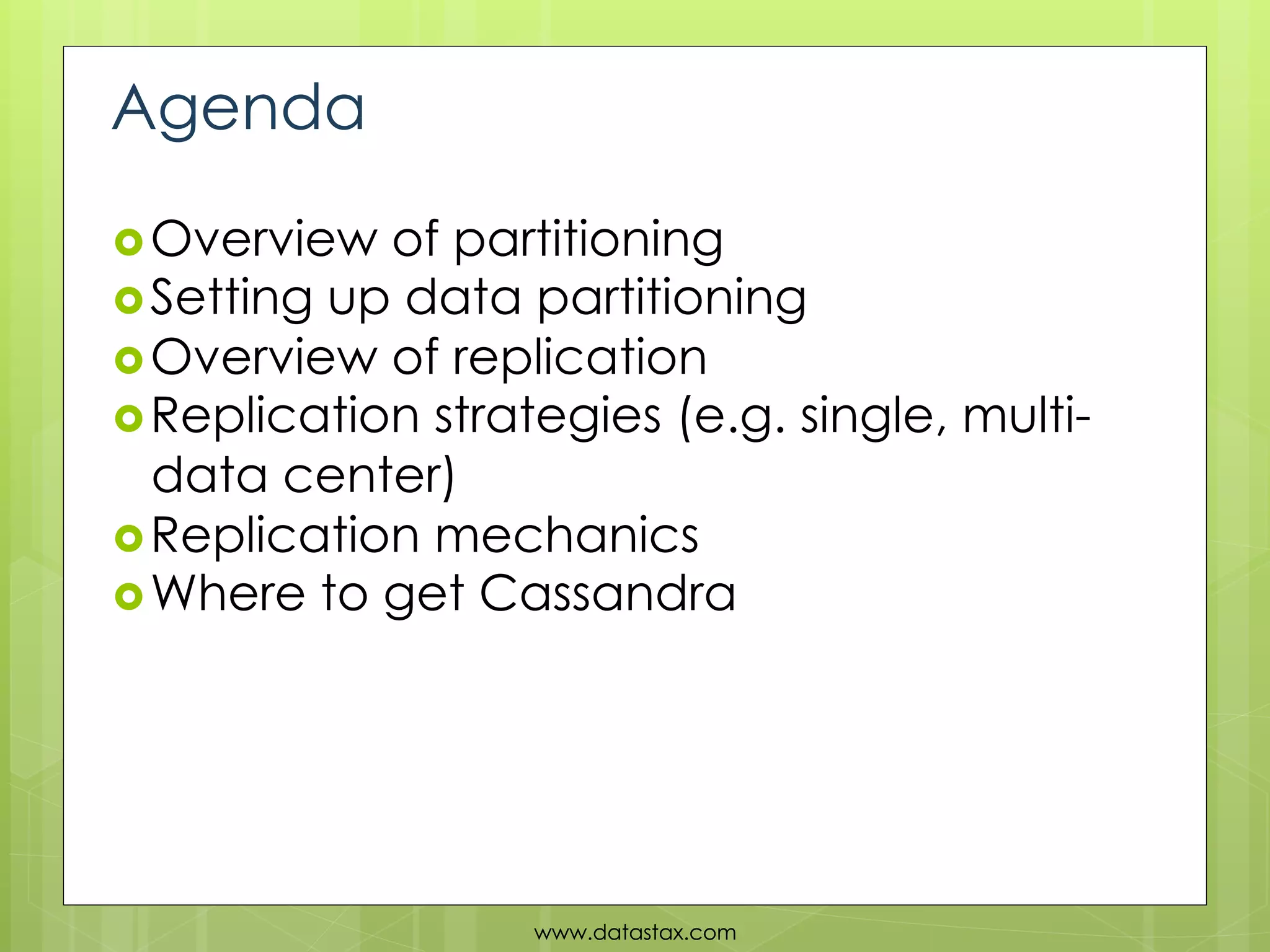 Understanding Data Partitioning And Replication In Apache Cassandra Ppt