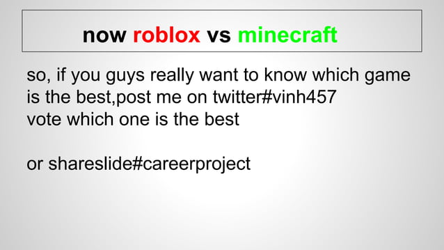 Roblox vs minecraft | PPTX
