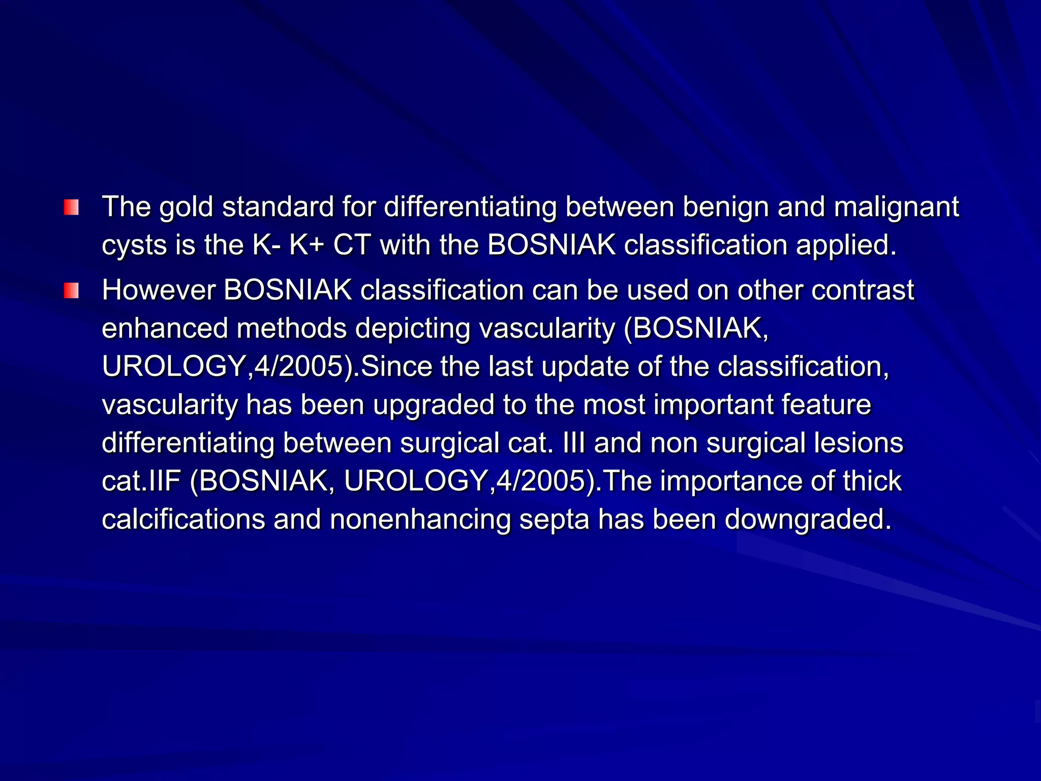 Ceus bosniak classification of renal cysts | PDF