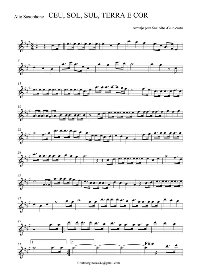 Ceu sol sul te alto saxophone | PDF