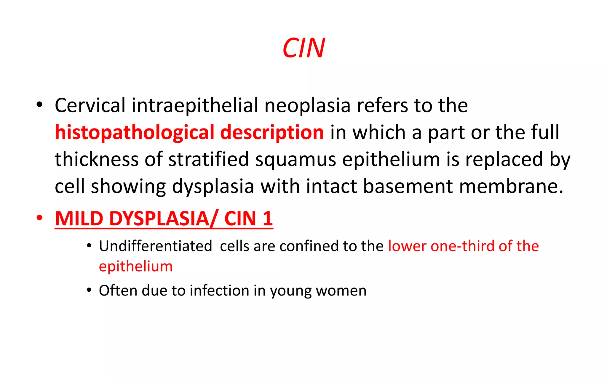 Cevical intraepithelial neoplasia & screening ppt | PDF