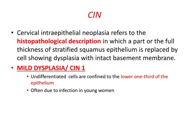 Cevical intraepithelial neoplasia & screening ppt | PDF | Reproductive ...