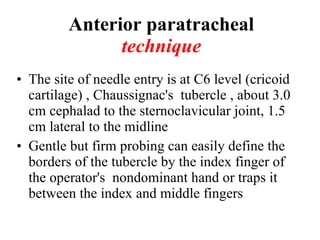 Paravertebral Cevical Sympathetic Block | PPT