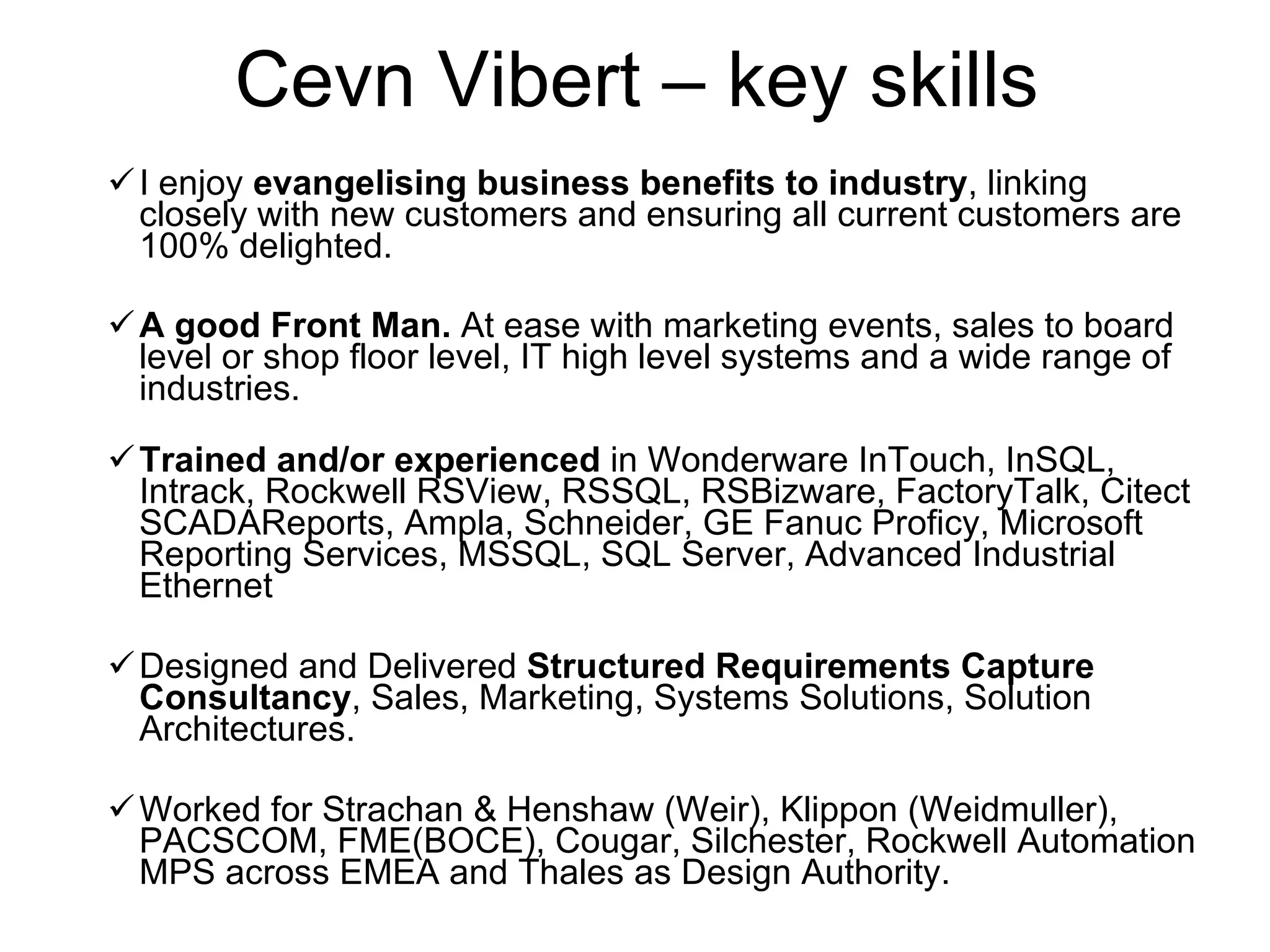 Cevn Vibert Introduction Presentation | PPT