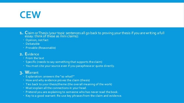 CEW Writing Technique