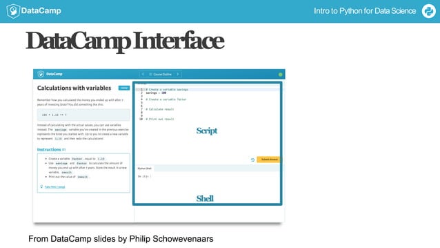 Crashcourse Python With Datacamp And Jupyter For Beginners Ppt