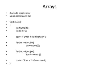 C++ examples &revisions