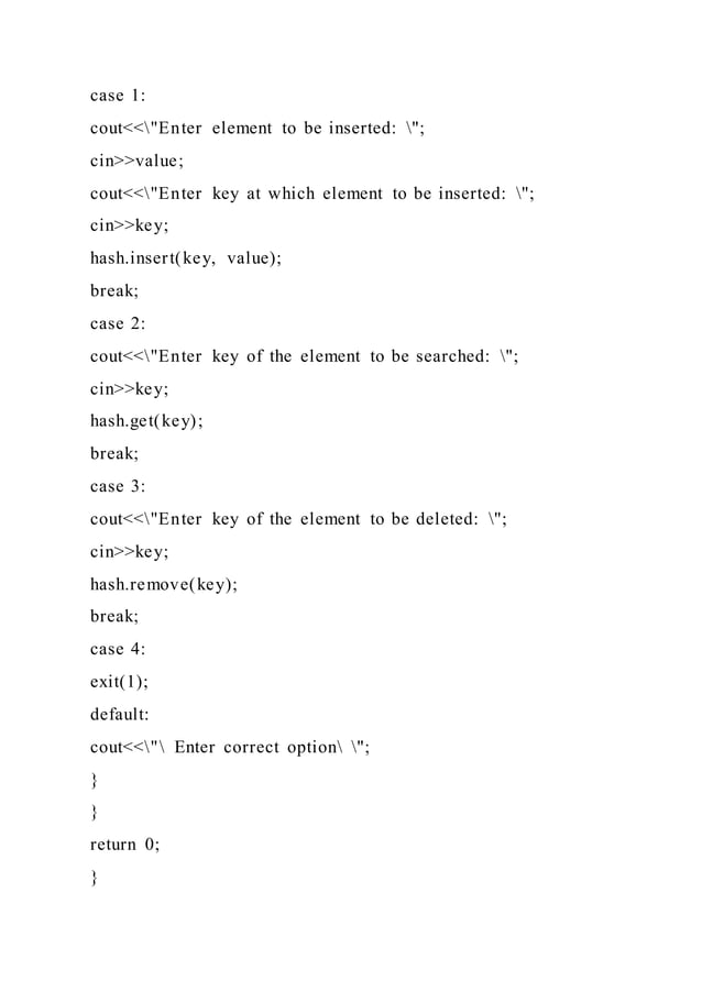(C++ exercise) 1.Implement a circular, doubly linked list with a has.docx