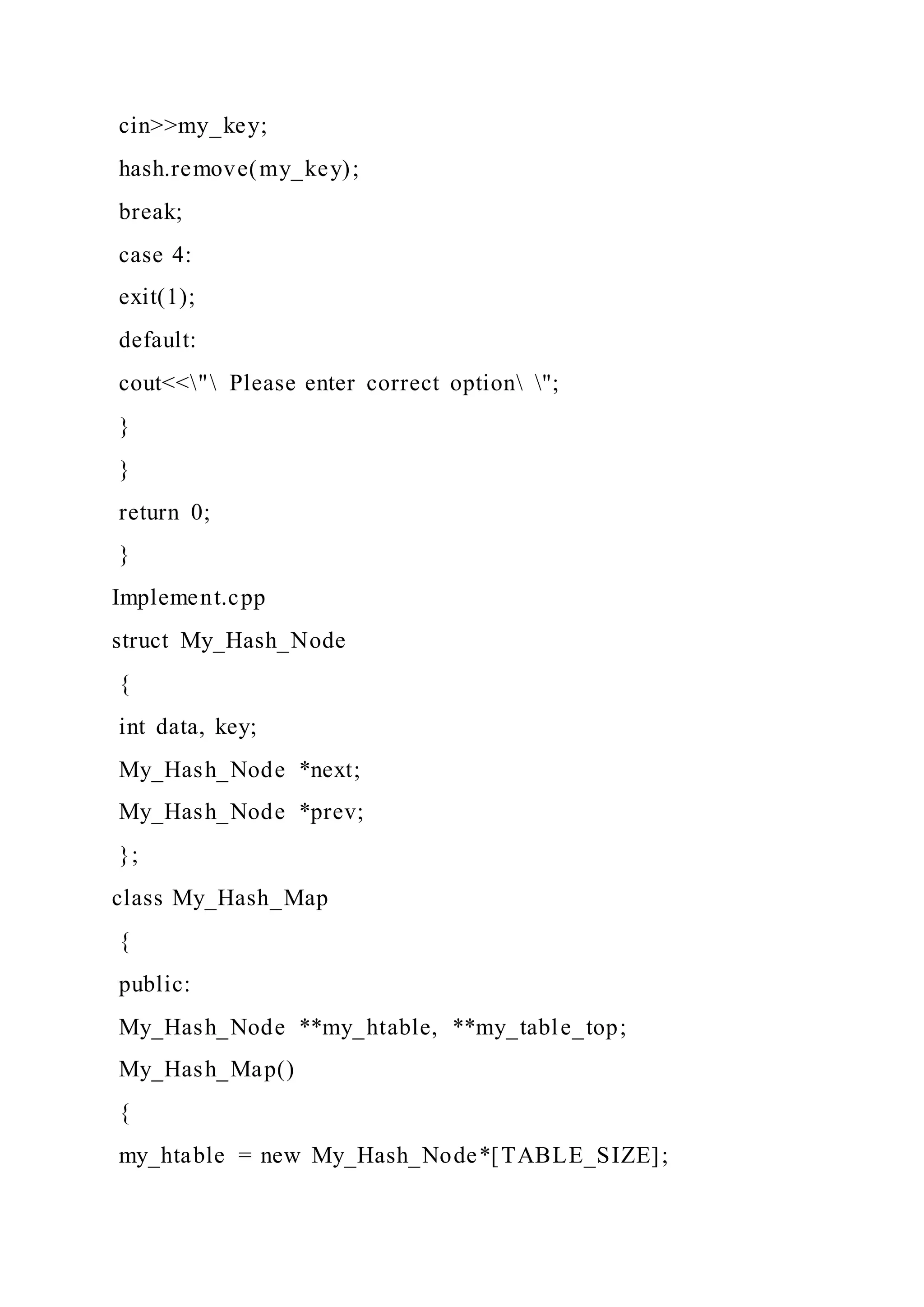 (C++ exercise) 3. Implement a circular, doubly linked list with a ha.docx