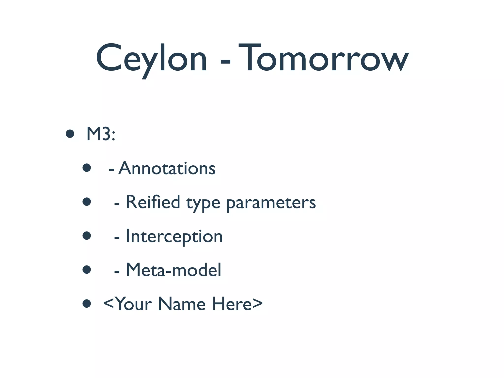 Ceylon - the language and its tools | KEY