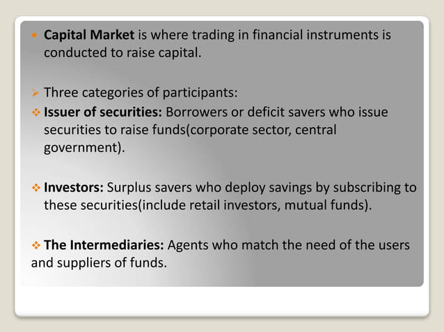 Indian Capital market | PPT