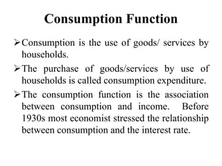 Consumption Function | PPT